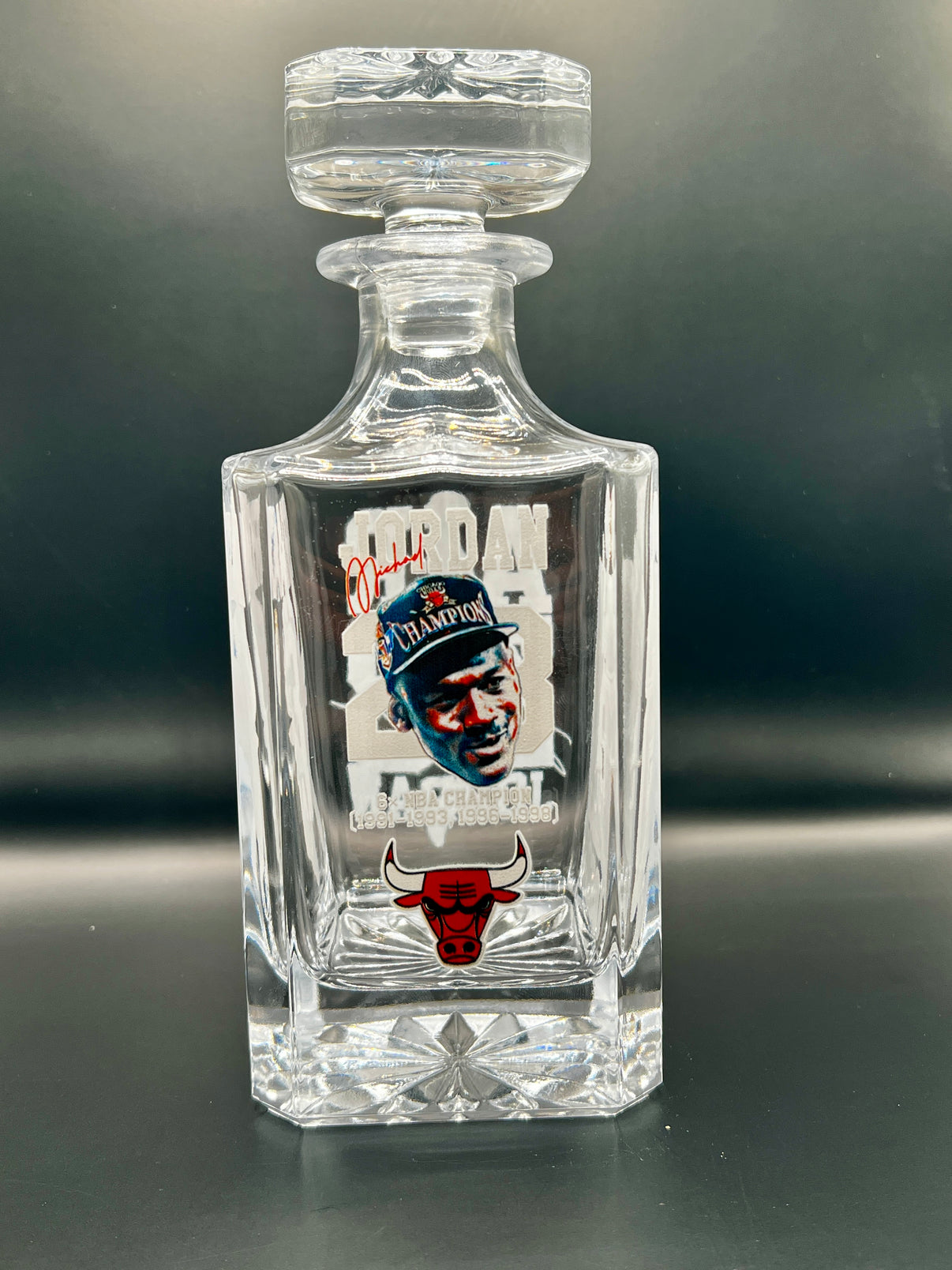 Glass Decanter Set- Michael Jordan edition – ChicagoCustomPrint.com