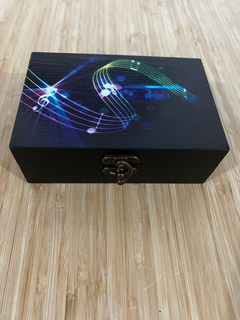 Custom Memory Box- Neon Music Notes – ChicagoCustomPrint.com