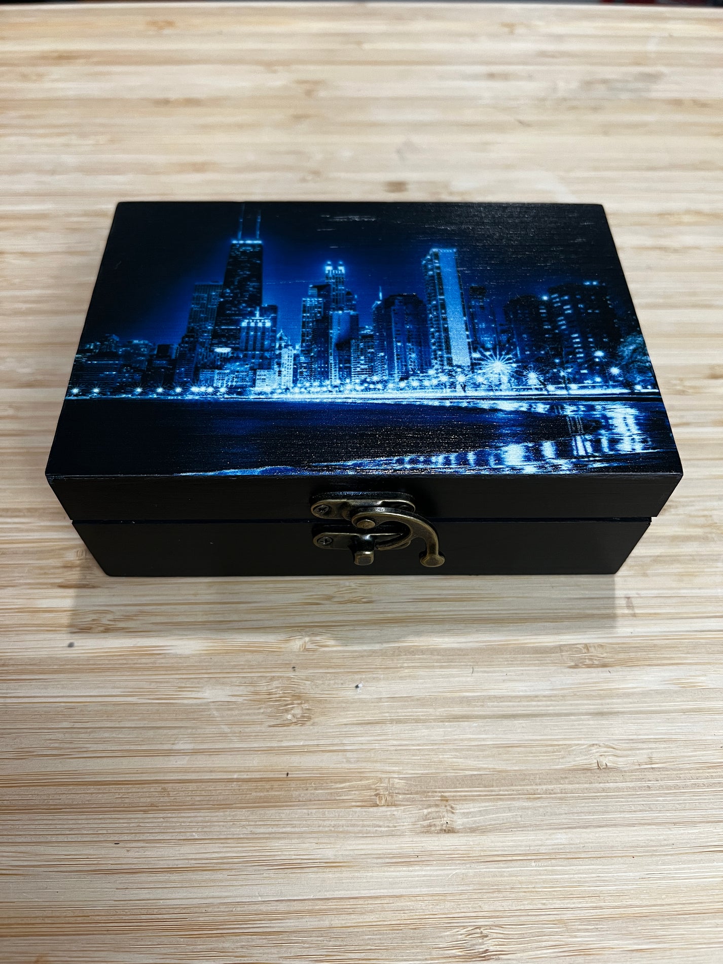Custom Memory Box- Chicago Skyline – ChicagoCustomPrint.com