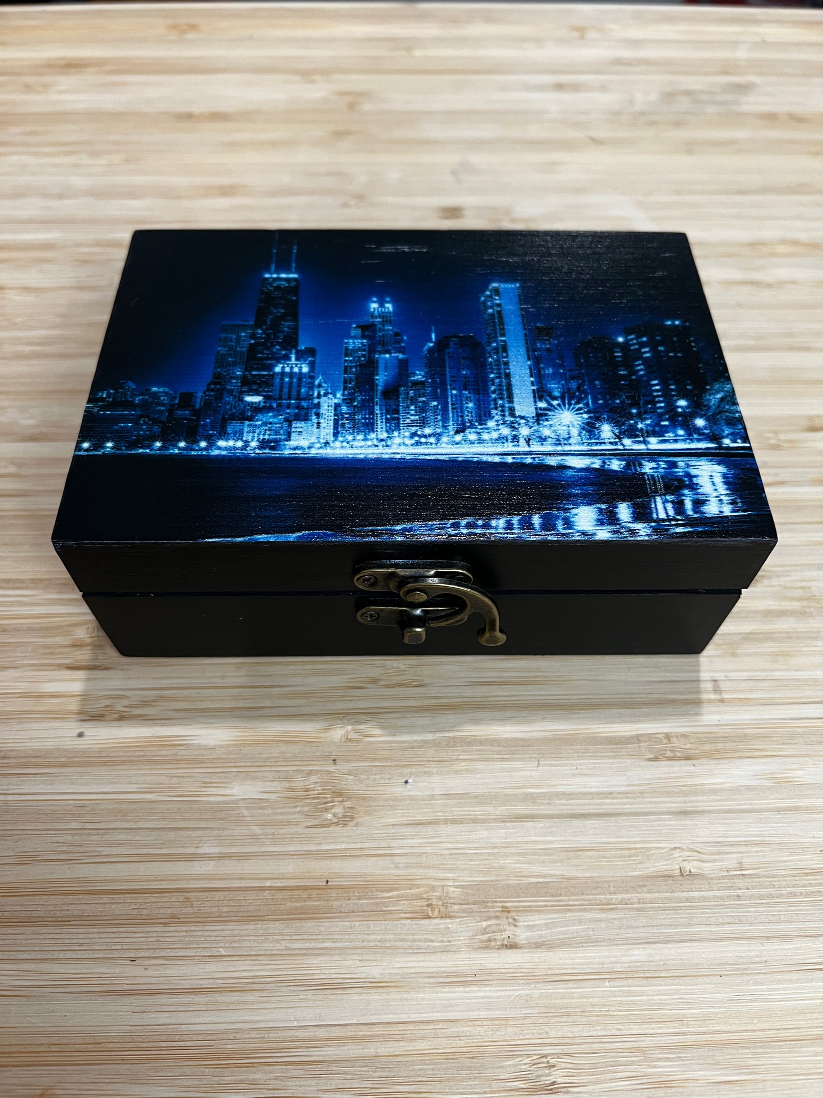 Custom Memory Box- Chicago Skyline – ChicagoCustomPrint.com
