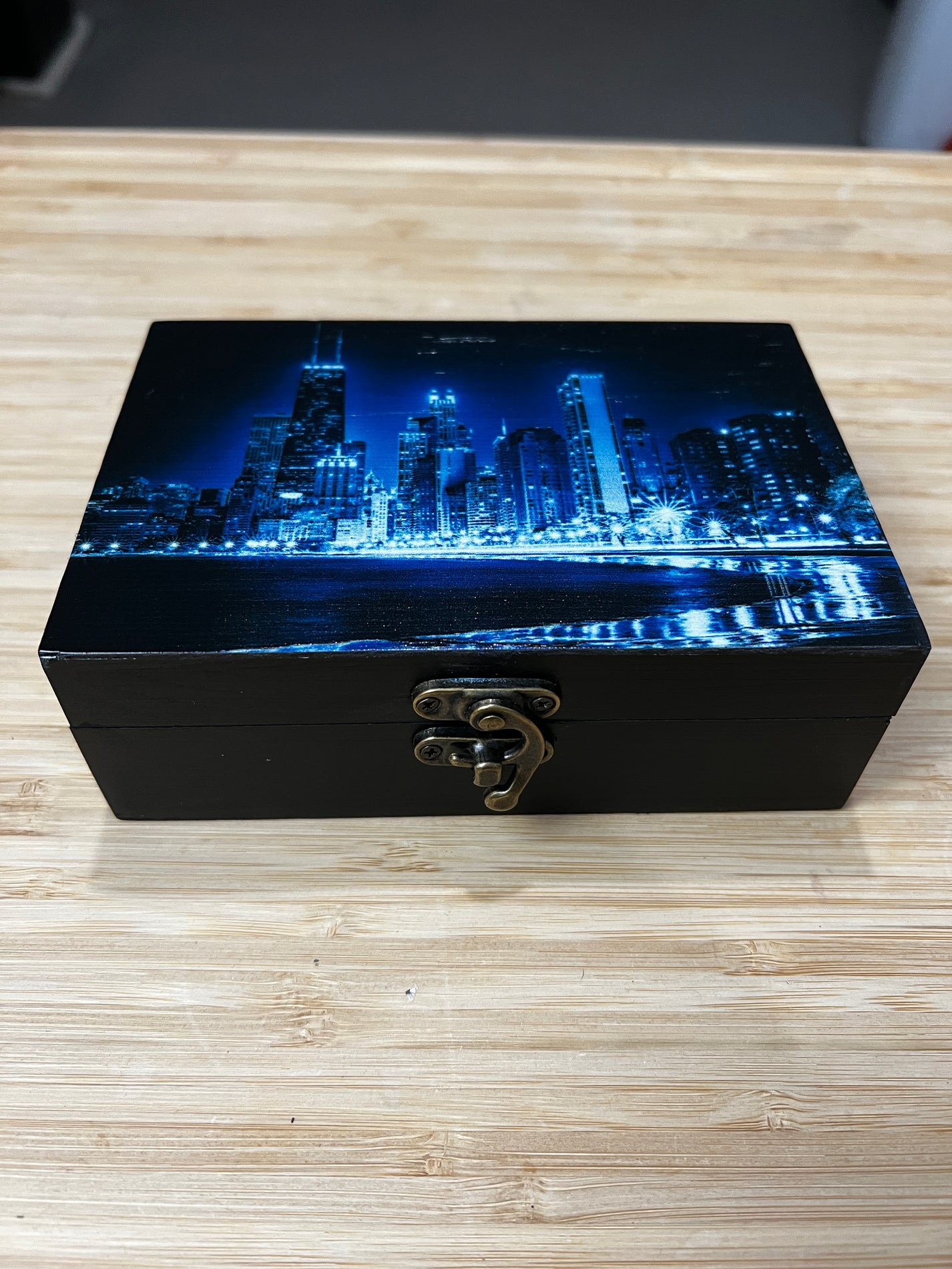 Custom Memory Box- Chicago Skyline – ChicagoCustomPrint.com