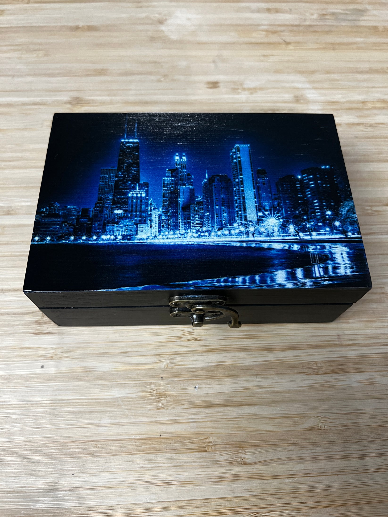 Custom Memory Box- Chicago Skyline – ChicagoCustomPrint.com