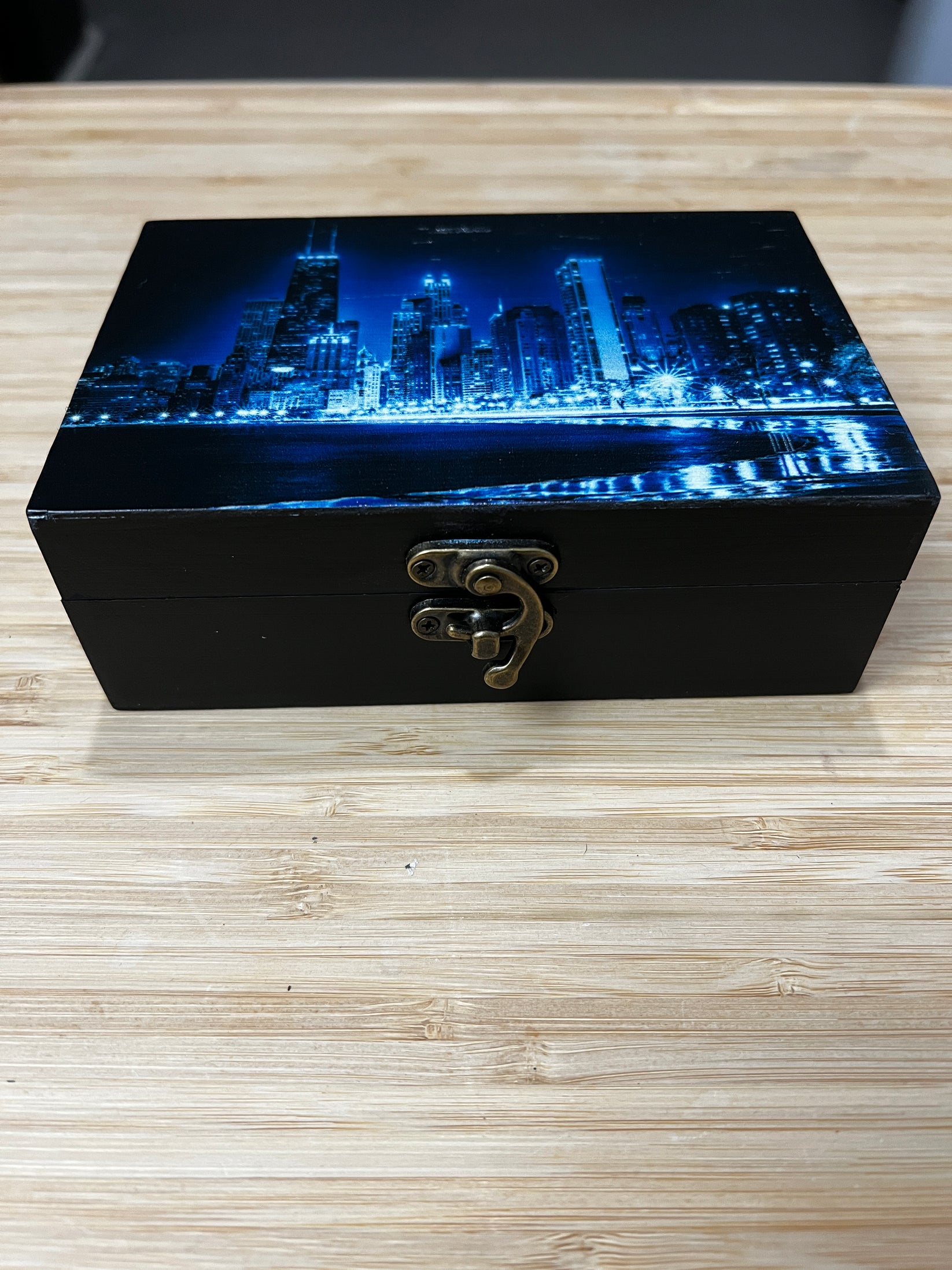 Custom Memory Box- Chicago Skyline – ChicagoCustomPrint.com